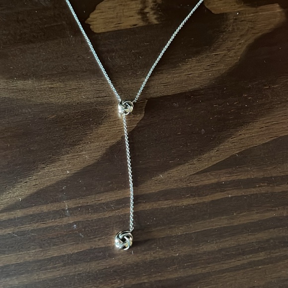 Macy's | Jewelry | Infinity Love Knot Sterling Silver Dangle Necklace ...